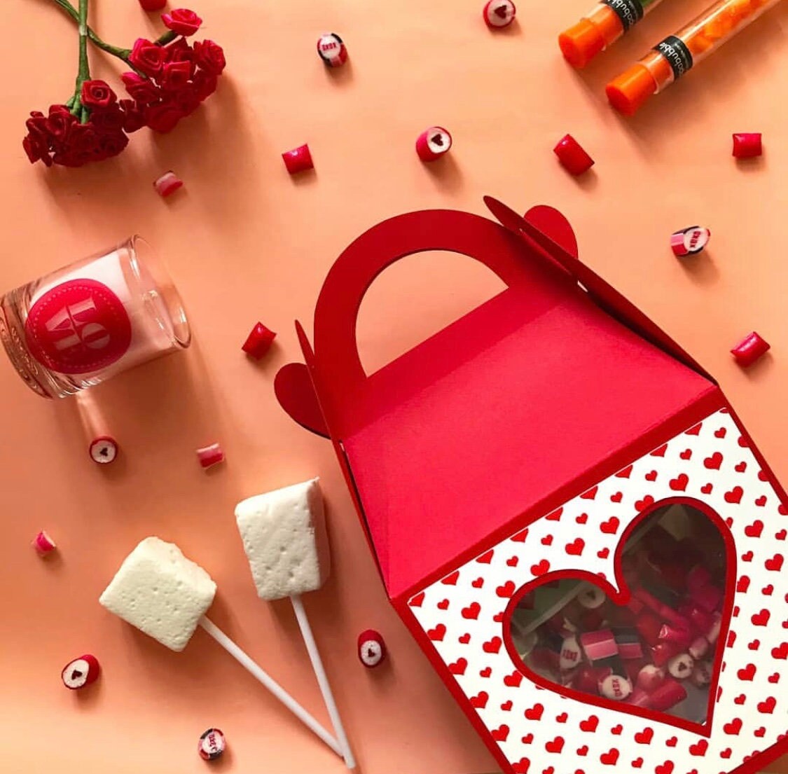 Valentine Treat Box, Favor Box, Valentines Day Gift Box, Candy Box ...