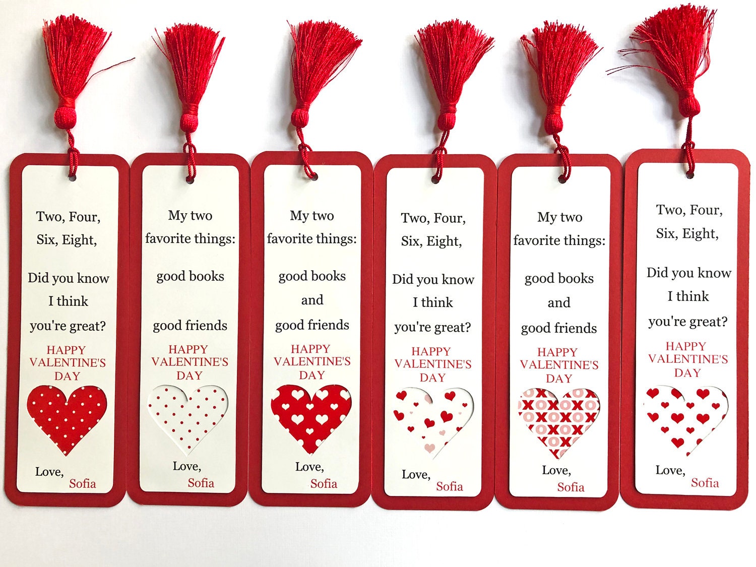 Valentine Bookmarks for Kids & Teachers - Perfect for School Classroom ...