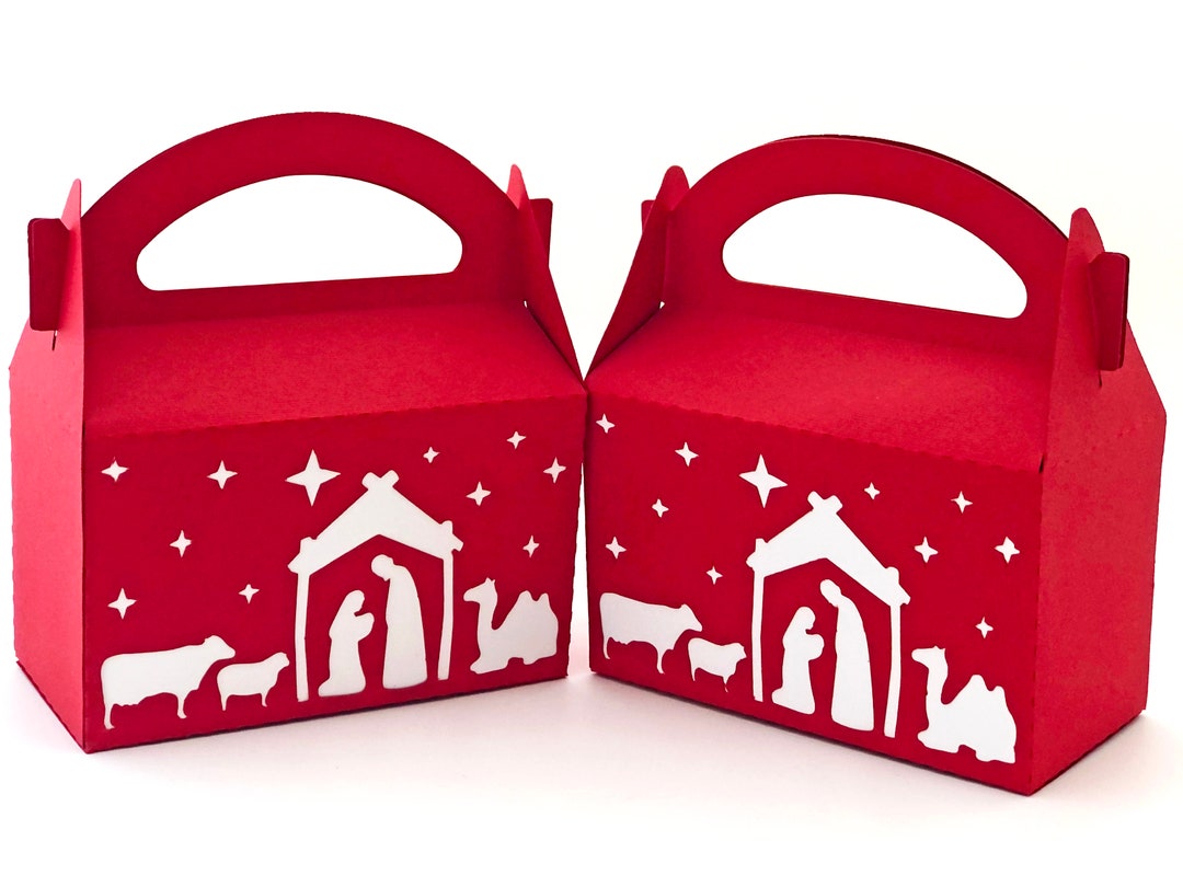 Christmas Favor Boxes, Nativity Christmas Eve Boxes, Christmas ...