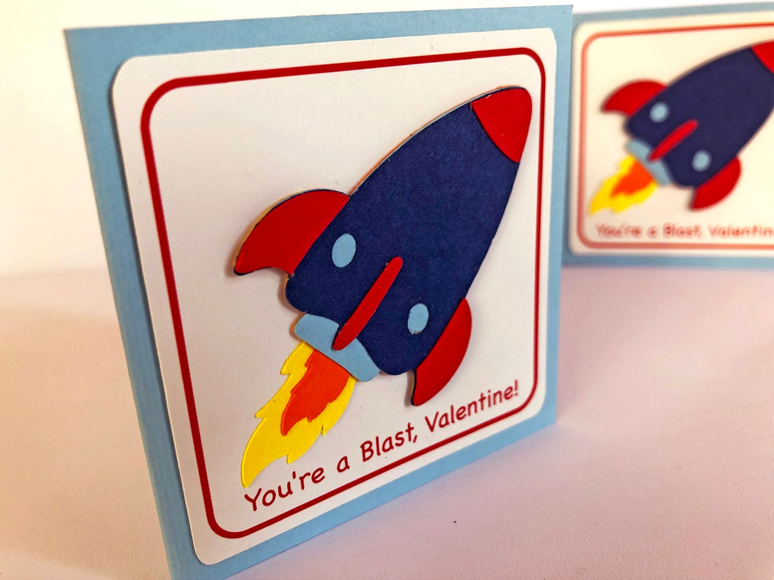 Happy Valentines Day Mini Cards for Kids School and Classroom, Rocket ...