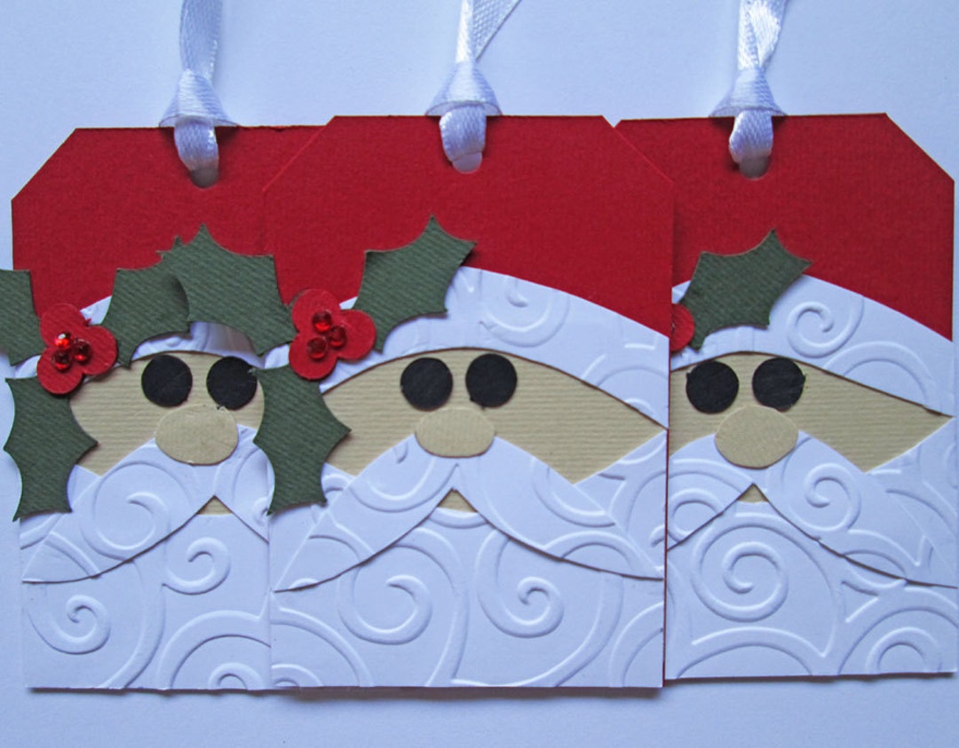 Santa Christmas Gift Tags - Christmas Tags - Holiday Gift Tags ...