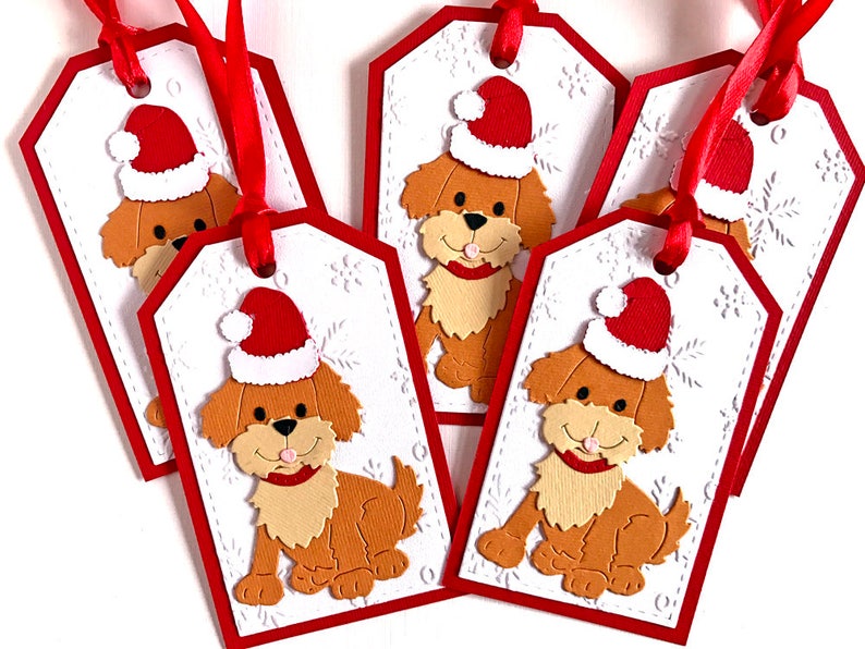 Dog Christmas Tags Christmas Gift Tags Holiday Tags Holiday - Etsy