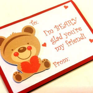 Gummy Bear Treat Bags, Valentine Treat Bag Toppers, Kids Valentines ...