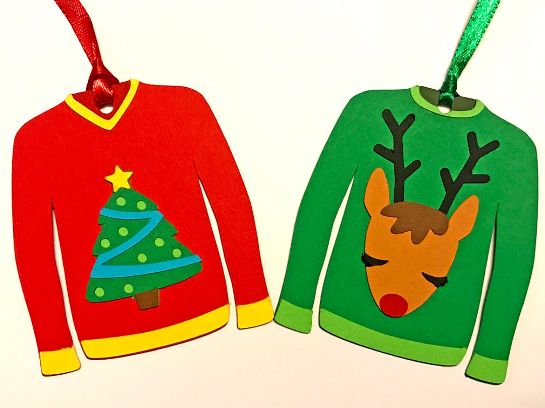 Ugly Sweater Tags, Christmas Gift Tags, Christmas Favor Tags, Holiday ...