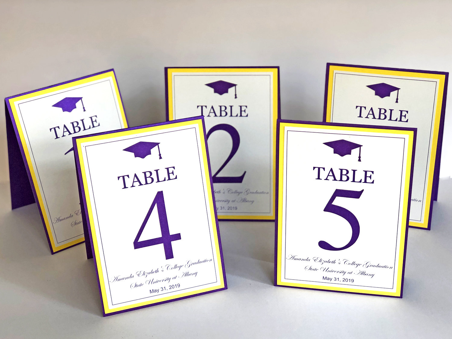 Graduation Table Numbers Graduation Table Cards High School | Etsy