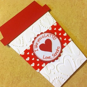 2 Valentines Day Gift Card Holders, Coffee Cup Gift Card Holders, Gift ...