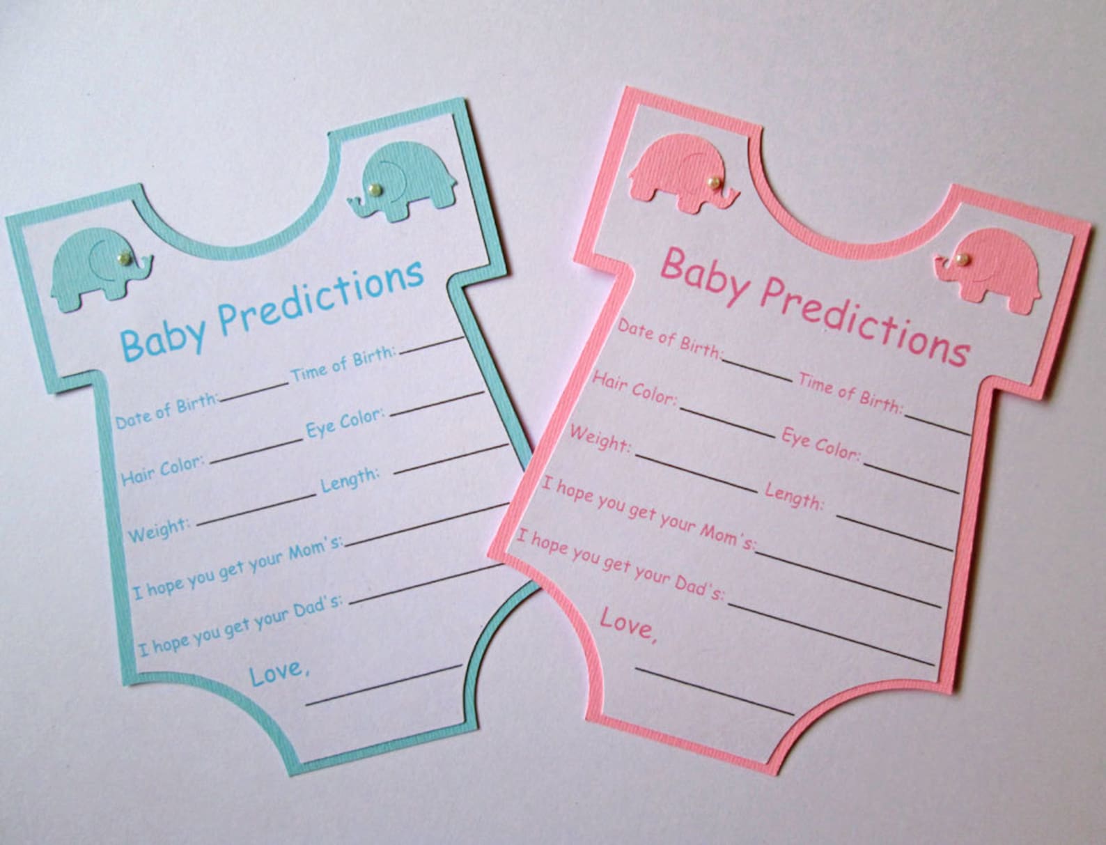 10 Baby Shower Games Baby Prediction Cards Baby Shower | Etsy