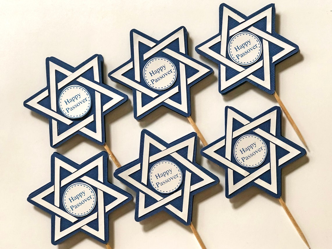 Happy Passover Decorations, Passover Cupcake Toppers, Passover Feast ...