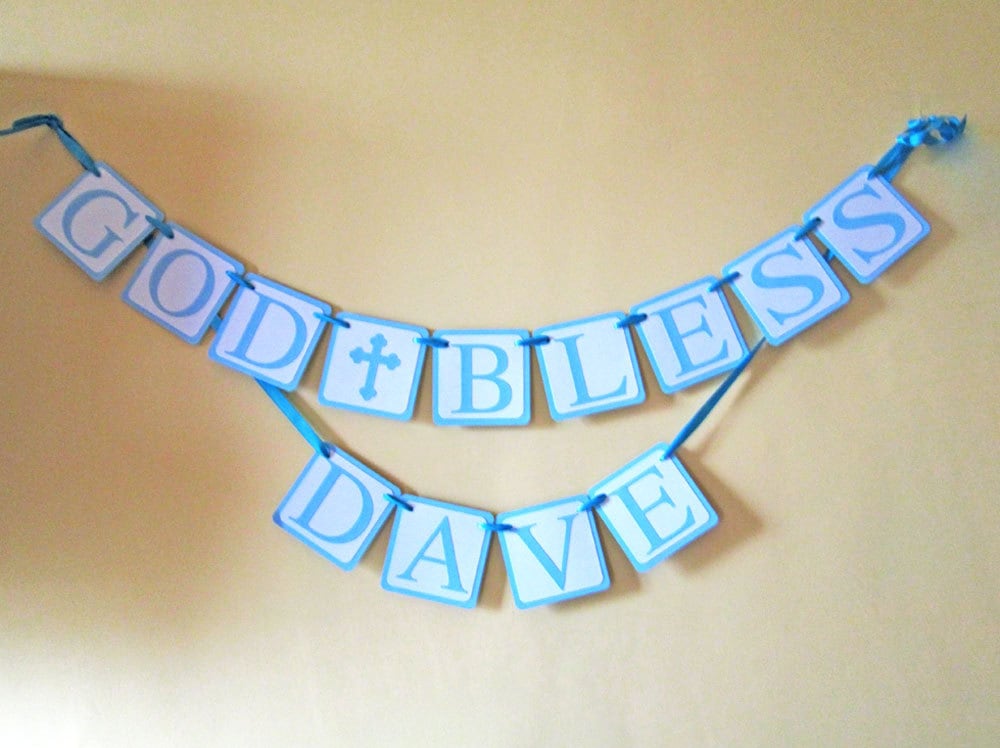 Boy Baptism Banner First Communion Confirmation Christening | Etsy