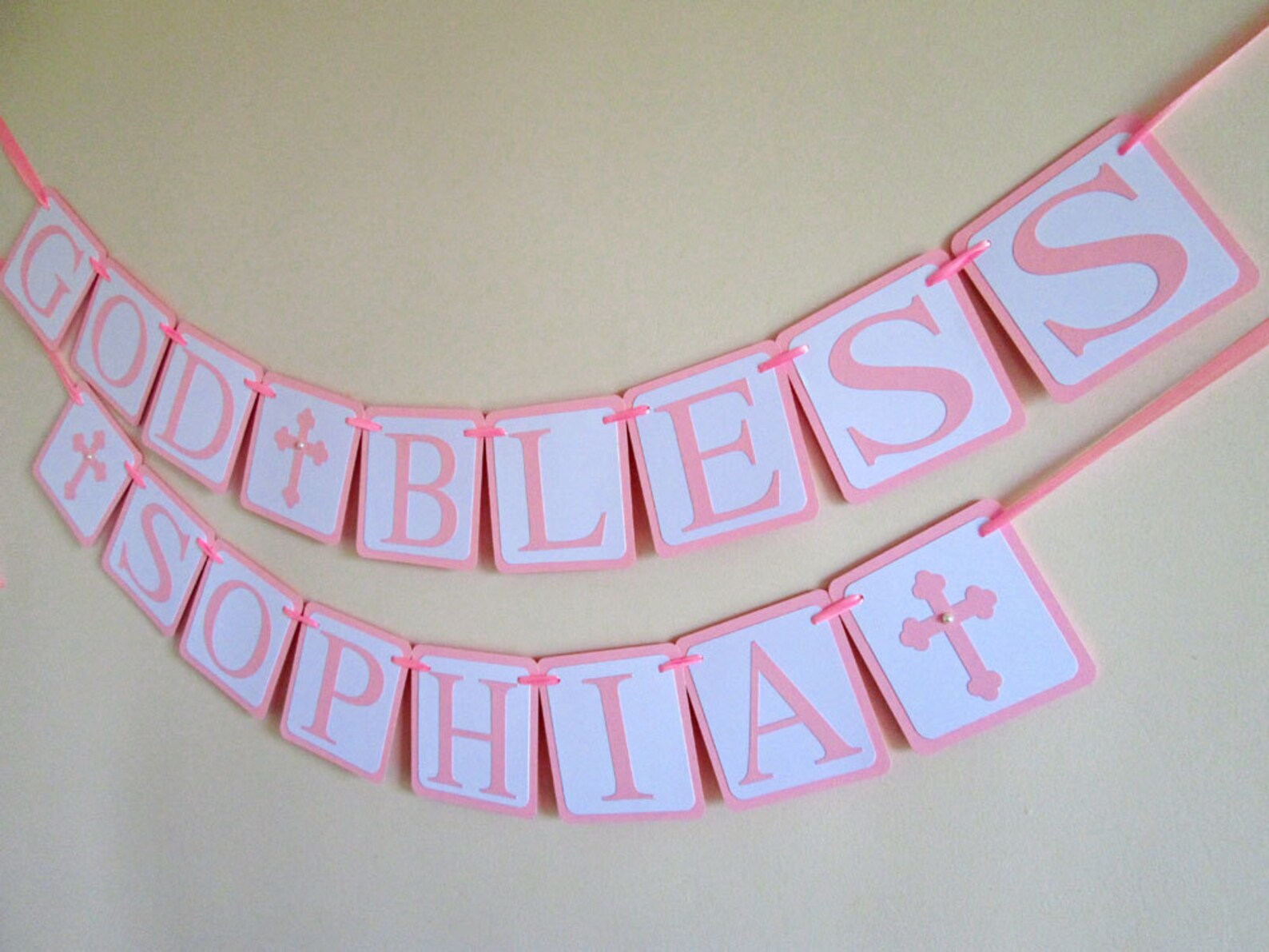 Girl Baptism Banner First Communion Confirmation Christening - Etsy