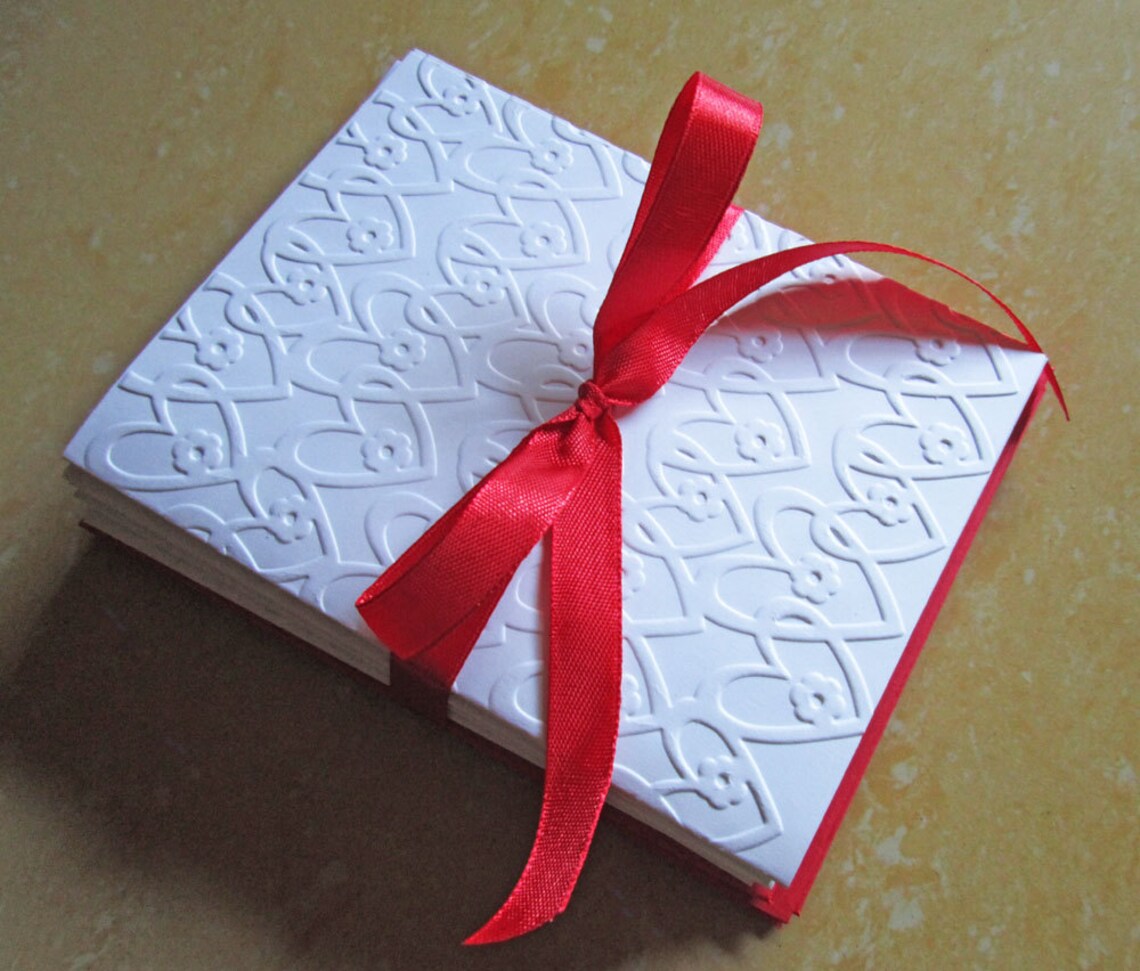 Hearts Valentines Day Cards Valentine Cards Embossed Cards - Etsy