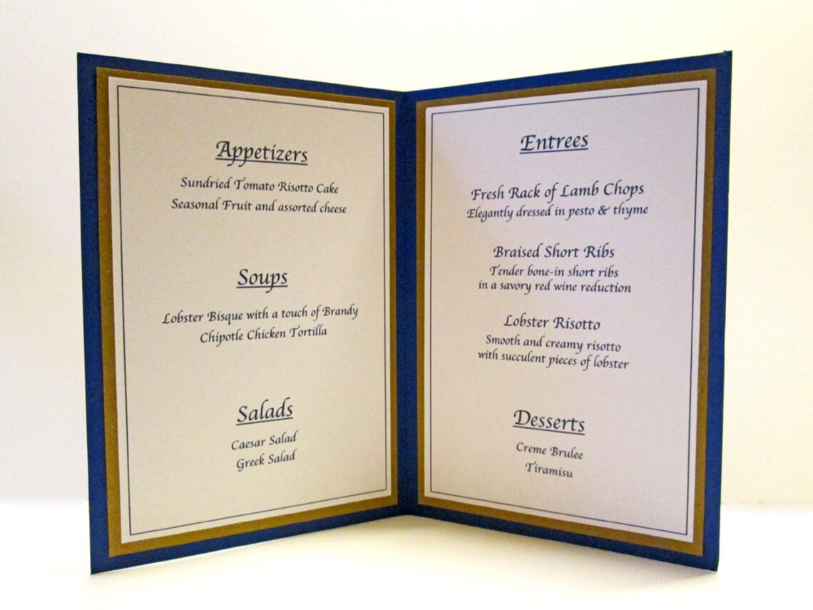 Graduation Menu Cards, High School, College Graduation Party ...