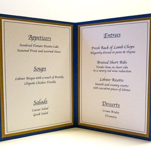 Graduation Menu Cards, High School, College Graduation Party ...