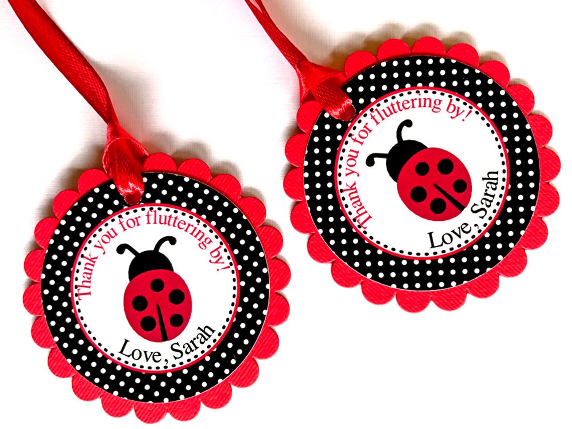 Personalized Ladybug Favor Tags, Ladybug Party, Ladybug Birthday ...