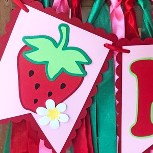 Strawberry First Birthday Banner, Girl High Chair Banner, One Smash ...