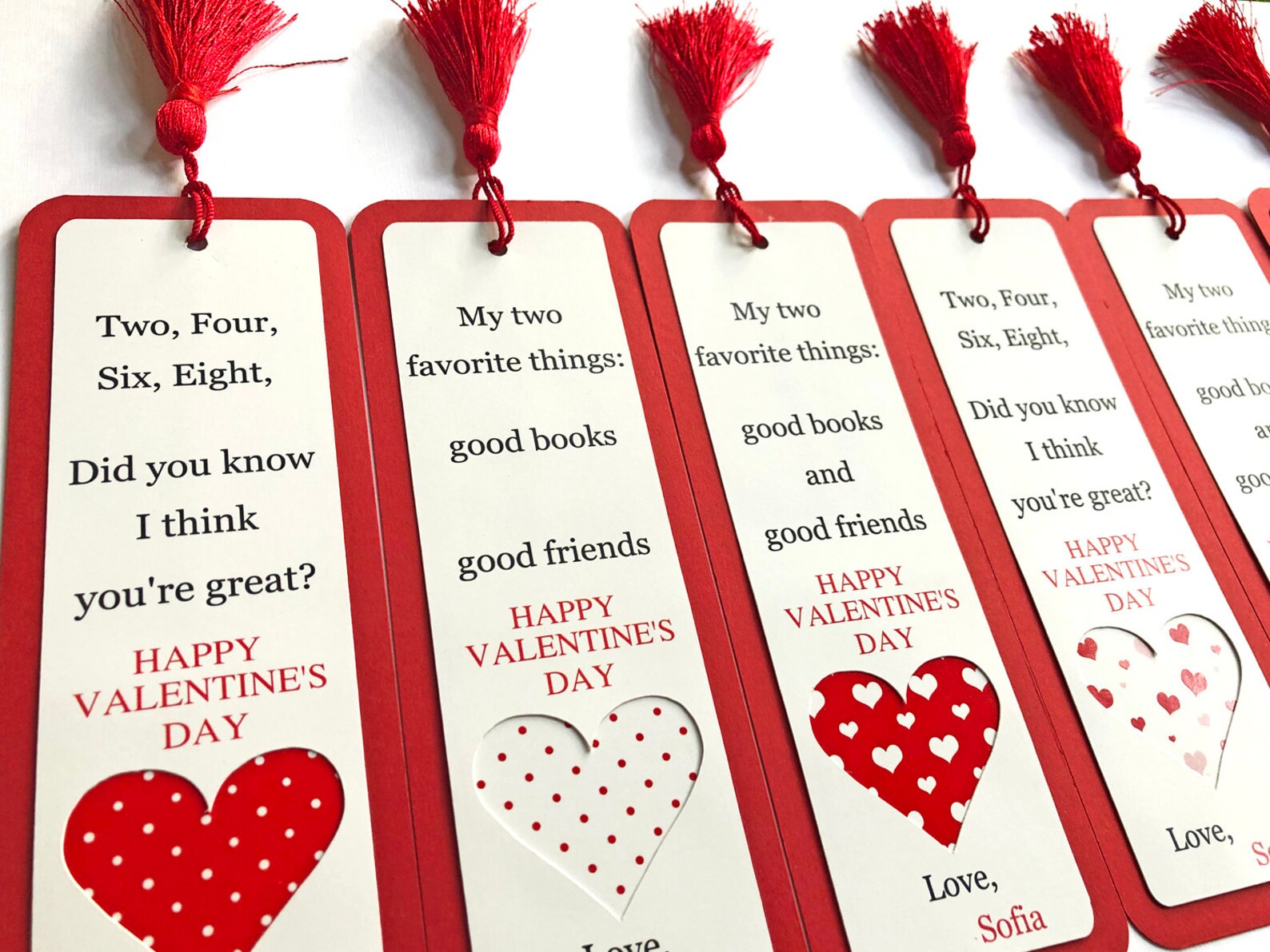 Valentine Bookmarks for Kids & Teachers - Perfect for School Classroom ...