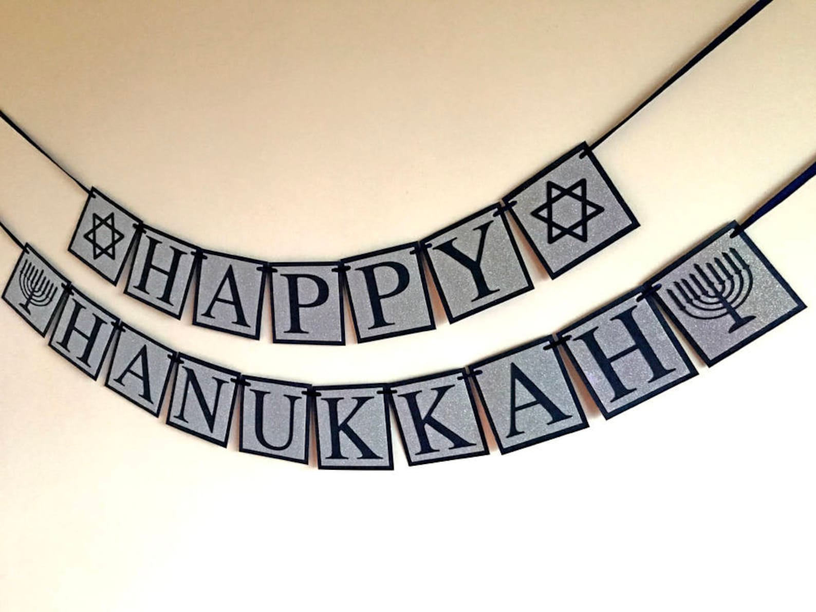Happy Hanukkah Banner Hanukkah Decorations Hanukkah Garland | Etsy