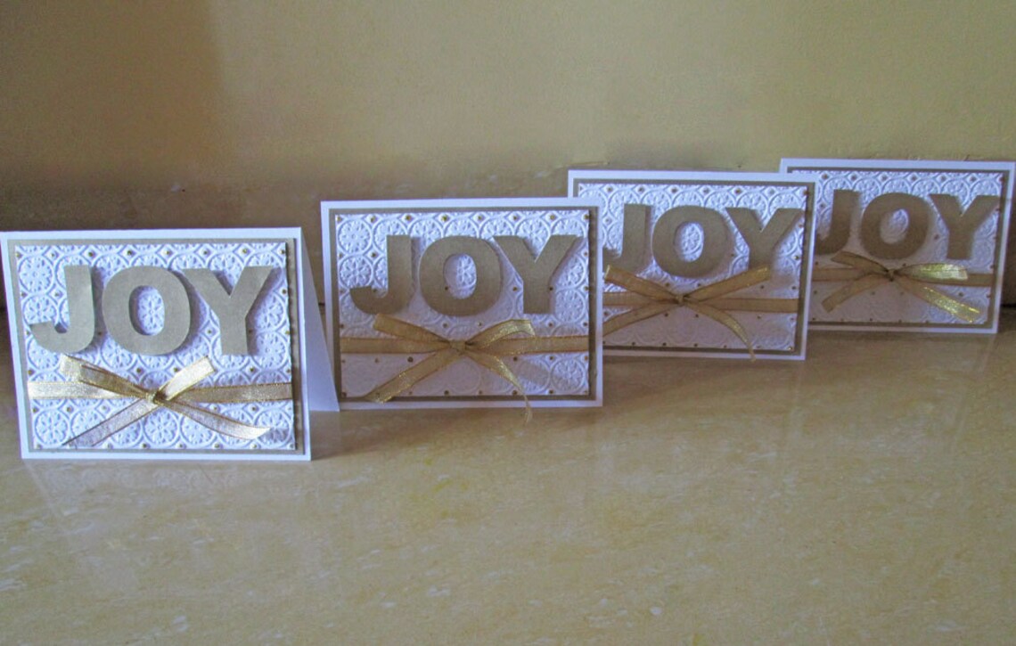 Joy Christmas Cards, Embossed Christmas Card Set, Holiday Cards, Boxed ...