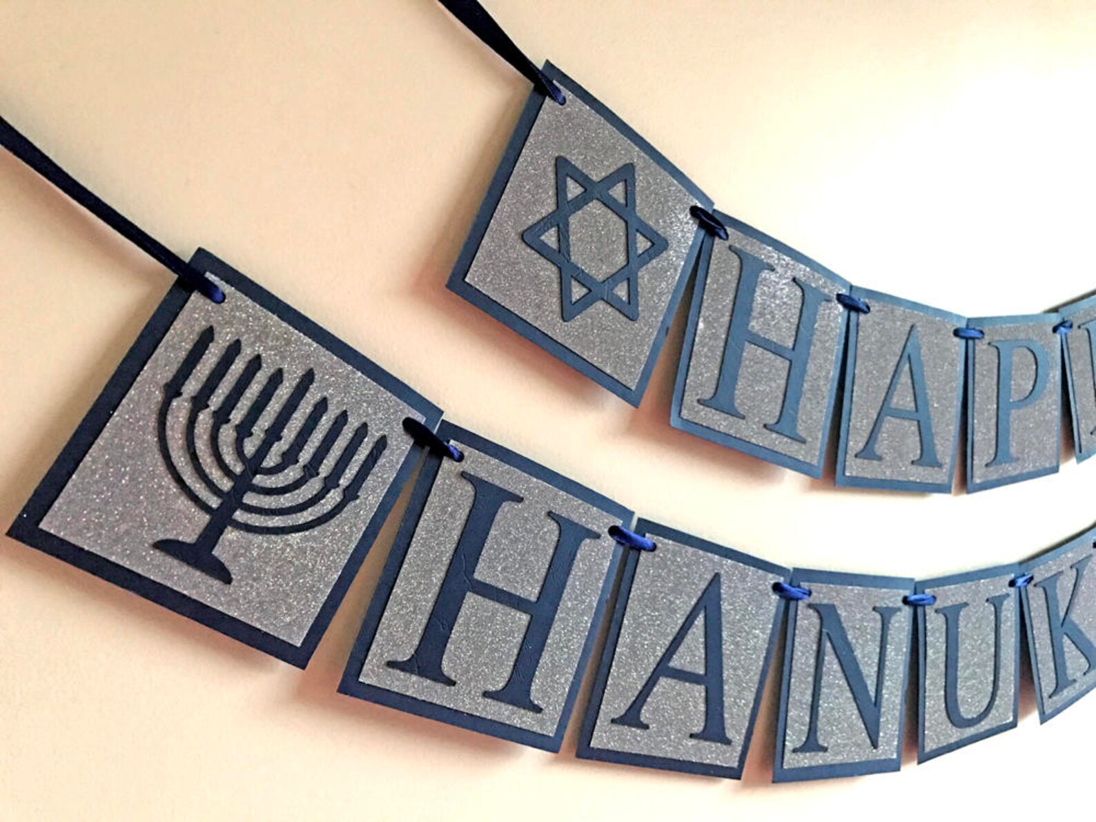Happy Hanukkah Banner Hanukkah Decorations Hanukkah Garland | Etsy