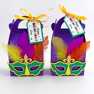 Mardi Gras Favor Box, Mardi Gras Party Decorations, Treat Box, Candy ...