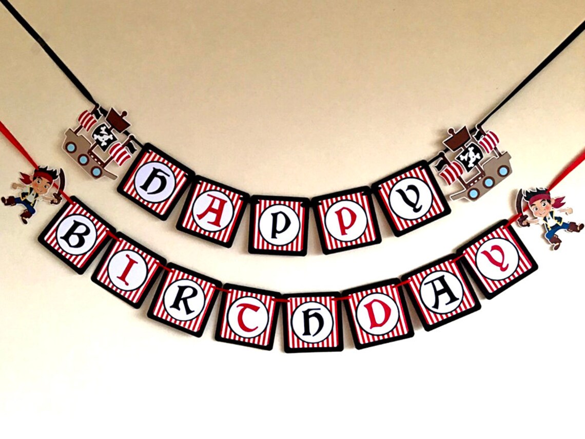 Pirate Banner Pirate Birthday Banner Pirate Party Decor | Etsy