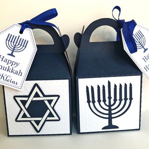 Happy Hanukkah Gift Box, Hanukkah Favor Box, Jewish Holiday Treat Bag ...