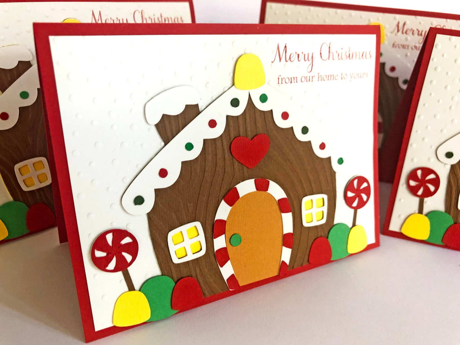 Gingerbread House Christmas Cards Holiday Cards Merry - Etsy