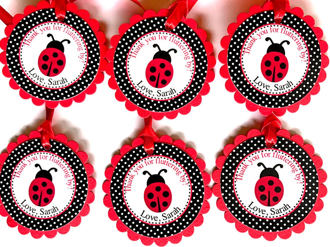 Personalized Ladybug Favor Tags, Ladybug Party, Ladybug Birthday ...