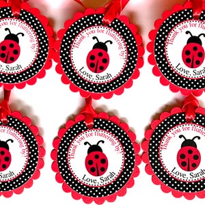 Personalized Ladybug Favor Tags, Ladybug Party, Ladybug Birthday ...