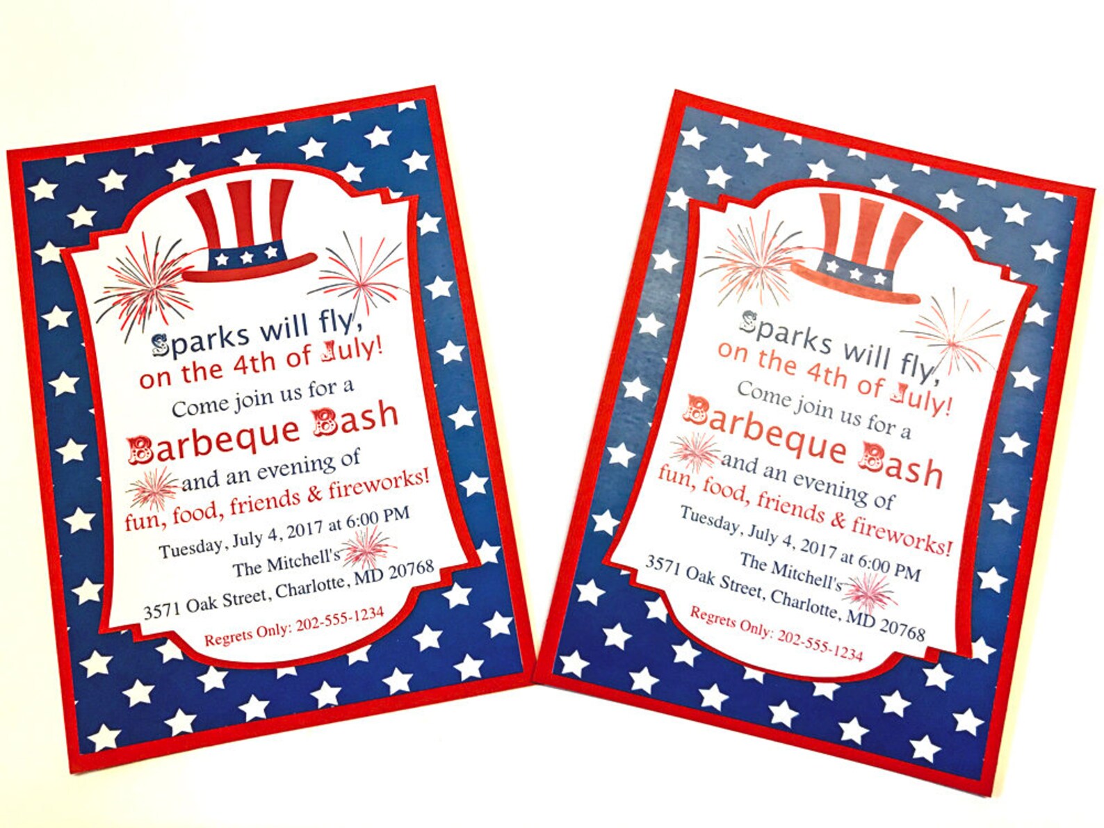 4th of July Invitation Fourth of July Invite Independence - Etsy