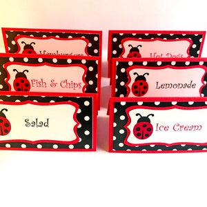 Ladybug Food Labels, Ladybug Birthday, Ladybug Party Decorations ...