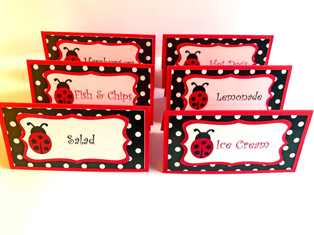 Ladybug Food Labels, Ladybug Birthday, Ladybug Party Decorations ...