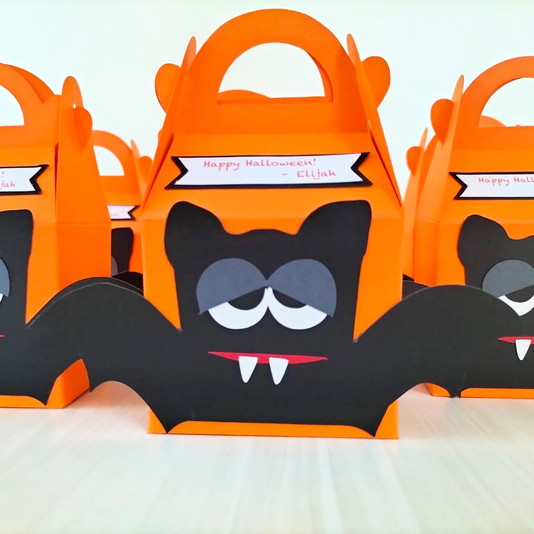 Halloween Gift Boxes, Bat Treat Boxes, Halloween Favor Boxes, Treat Bag ...