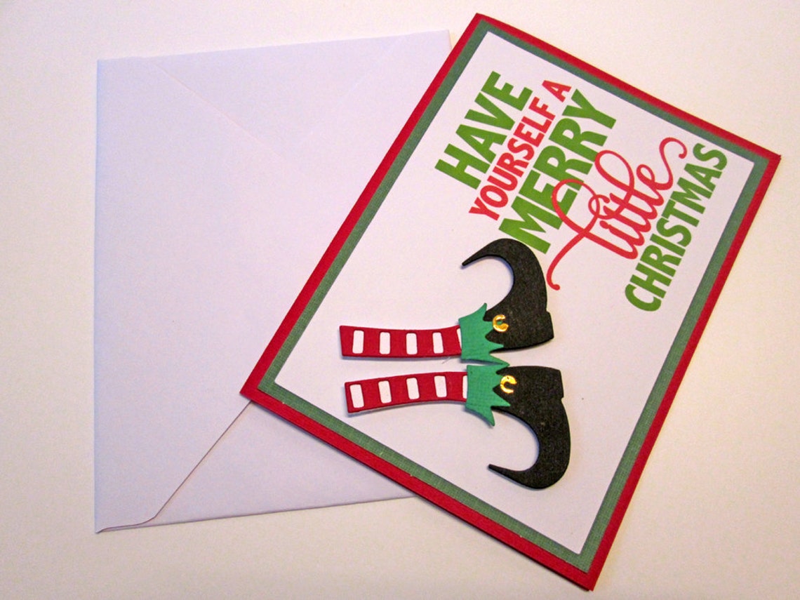 Elf Christmas Cards Cute Holiday Cards Boxed Christmas - Etsy