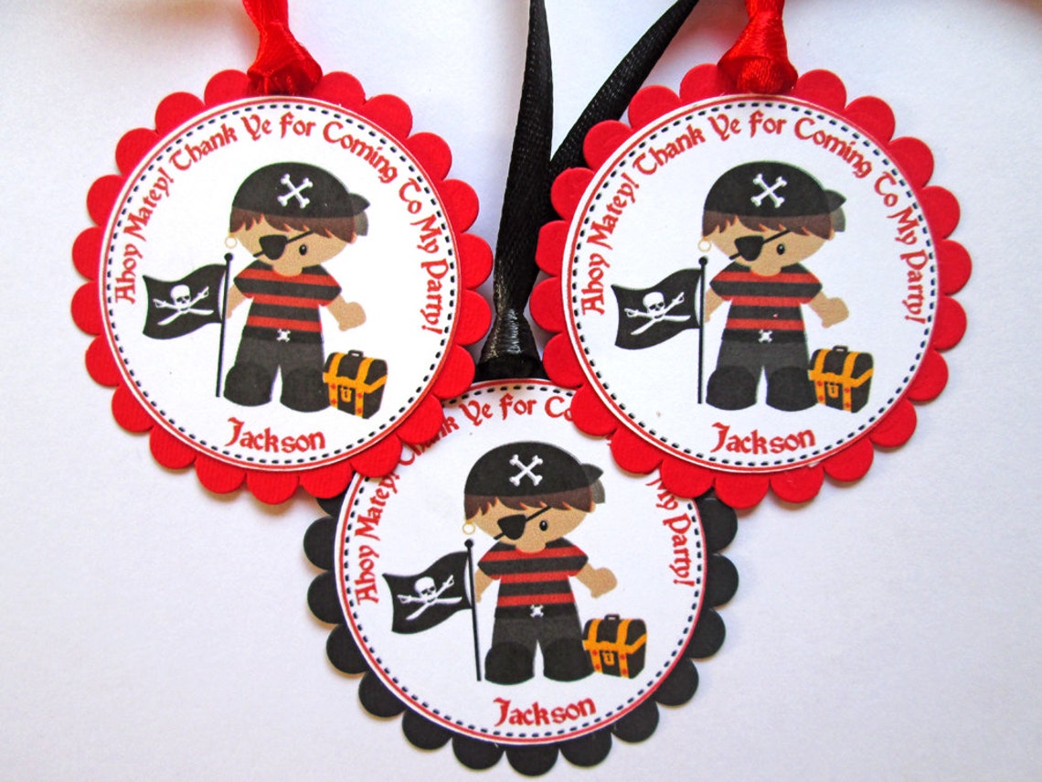 Pirate Party Gift Tags, Pirate Gift Tags, Pirate Birthday Tags Pirate ...