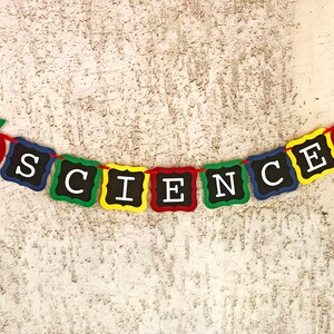 Science Banner, Classroom Decorations, Teacher Garland, Bulletin Board ...