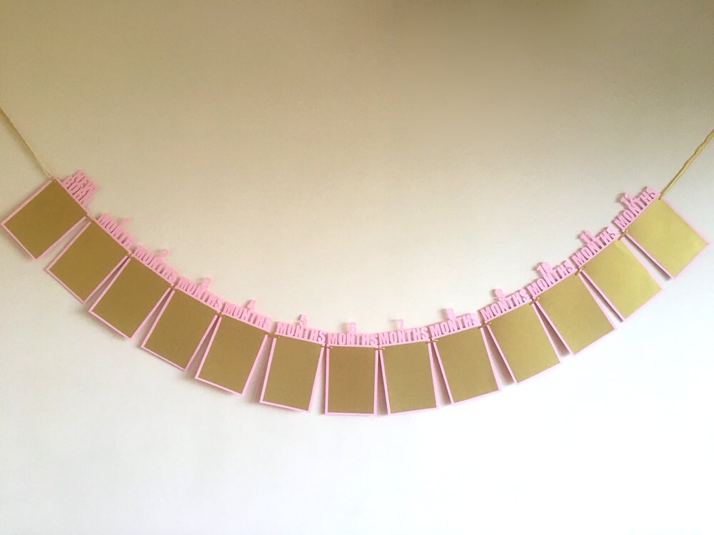 First Birthday Photo Banner 1st Birthday Banner First Year | Etsy