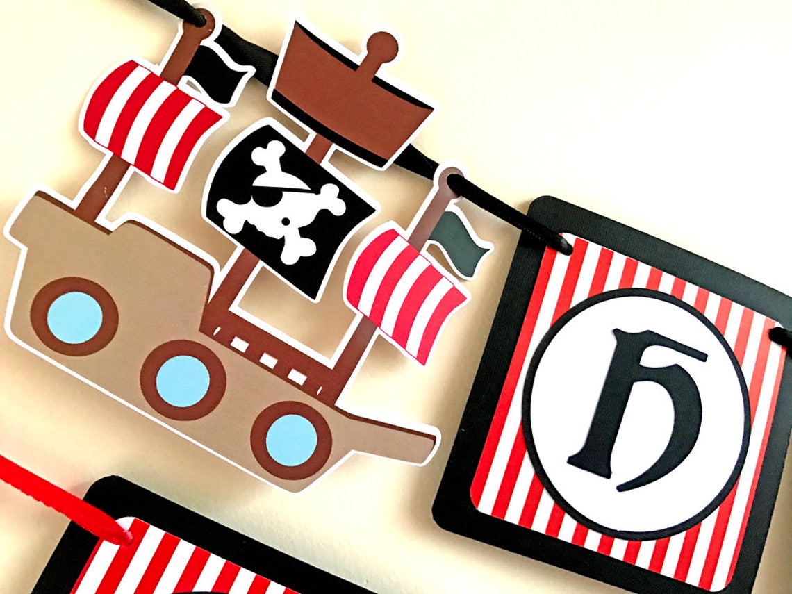 Pirate Banner, Pirate Birthday Banner, Pirate Party Decor, Pirate ...