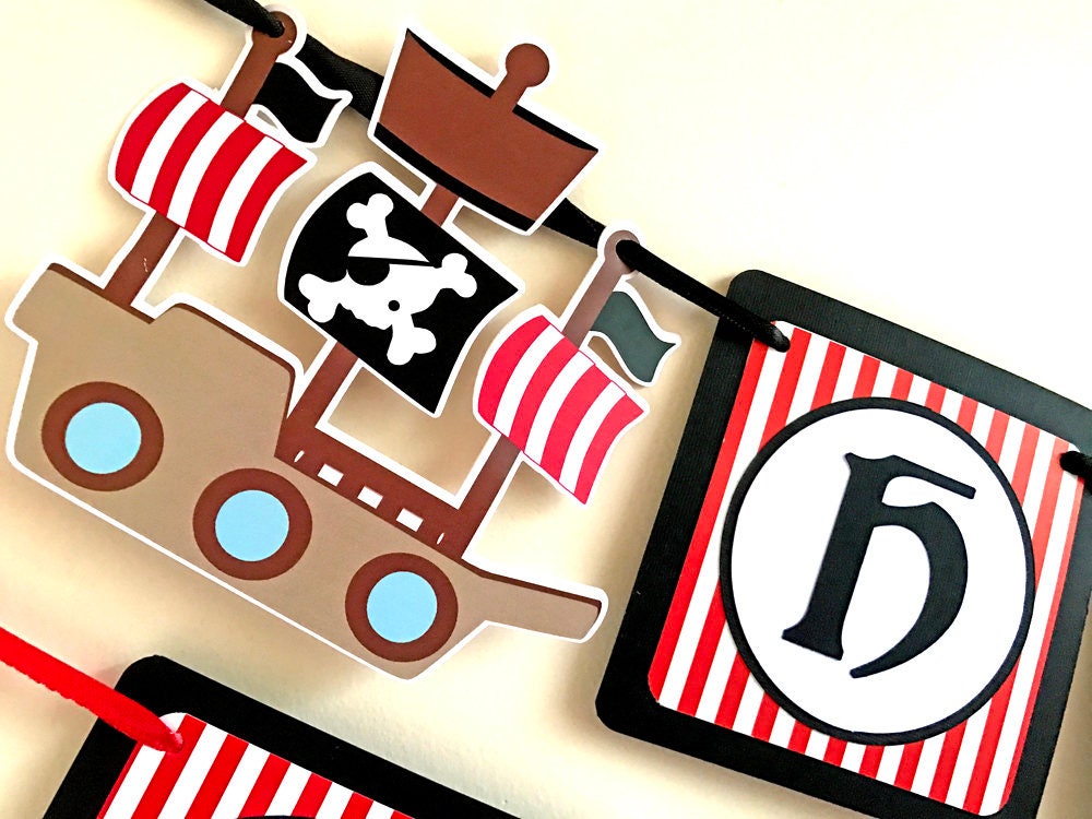Pirate Banner, Pirate Birthday Banner, Pirate Party Decor, Pirate ...