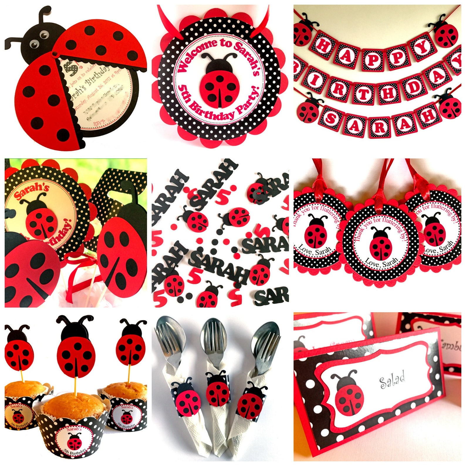 Ladybug Banner Ladybug Birthday Banner Ladybug Party | Etsy