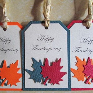Thanksgiving Gift Tags, Happy Thanksgiving Favor Tags, Autumn Fall ...