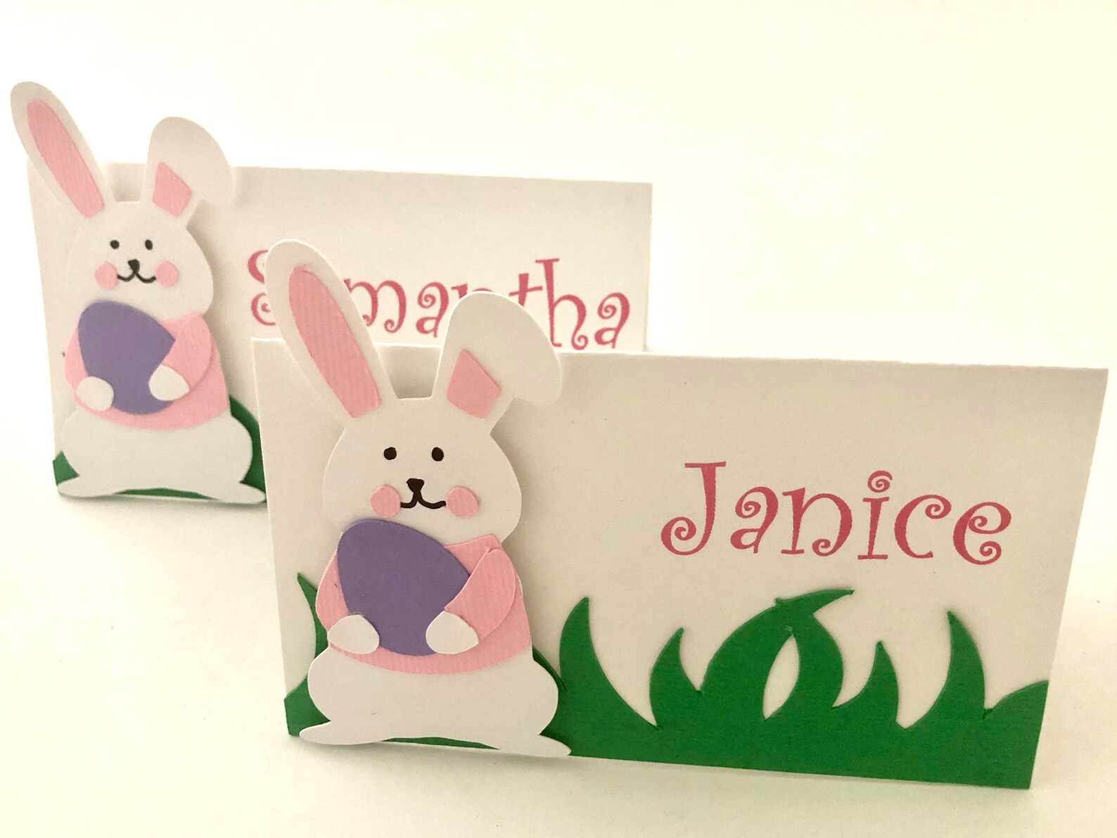 Easter Place Cards Easter Decorations Bunny Food Labels - Etsy