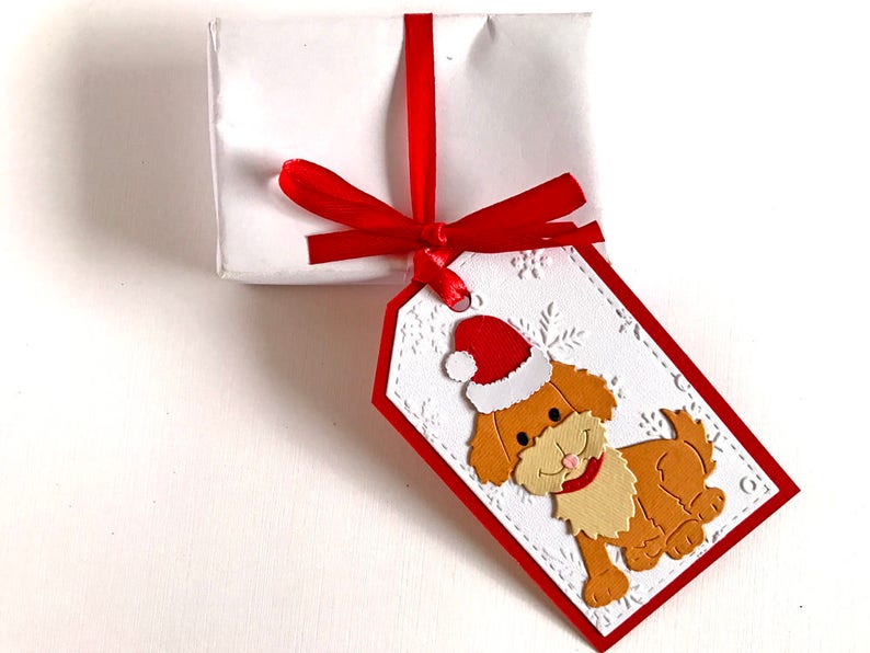 Dog Christmas Tags Christmas Gift Tags Holiday Tags Holiday - Etsy