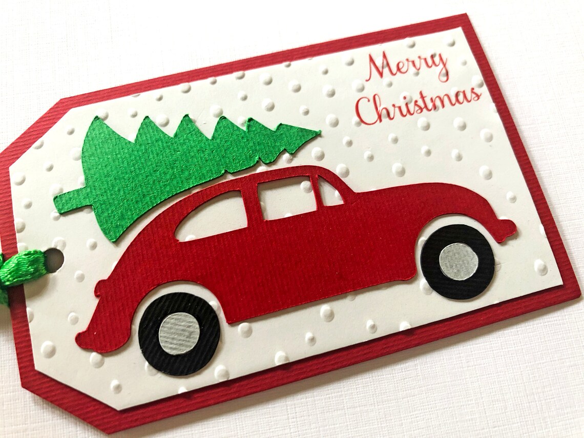 Car Christmas Gift Tags Christmas Tags Christmas Favor Tags - Etsy