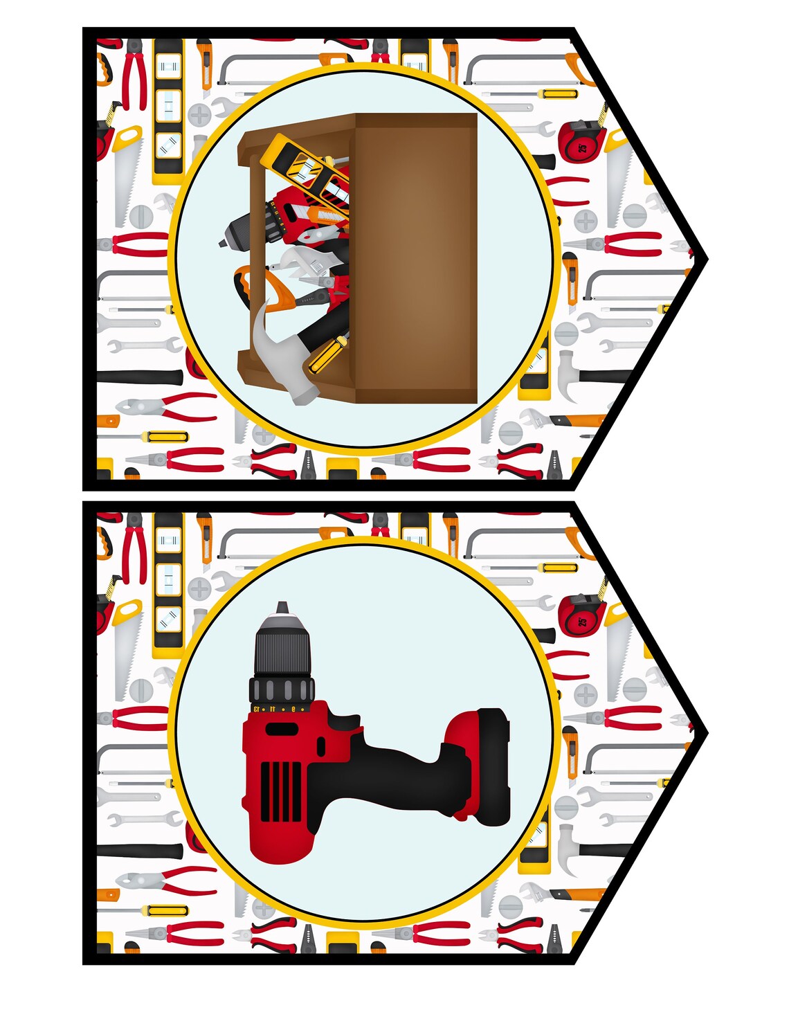 Tools Happy Father's Day Banner Printable Tool Kit Fix It - Etsy