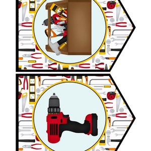 Tools Happy Father's Day Banner, Printable Tool Kit Fix It Fathers Day ...