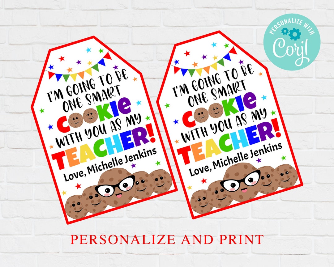 Smart Cookie Gift Tags, Back to School Favor Tags, First Day of School ...