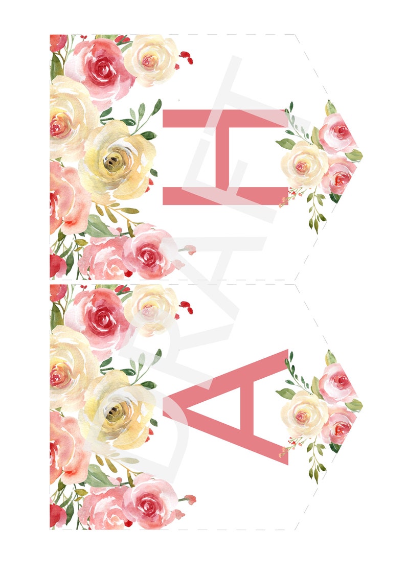 Mothers Day Printable Banner Digital Floral Happy - Etsy