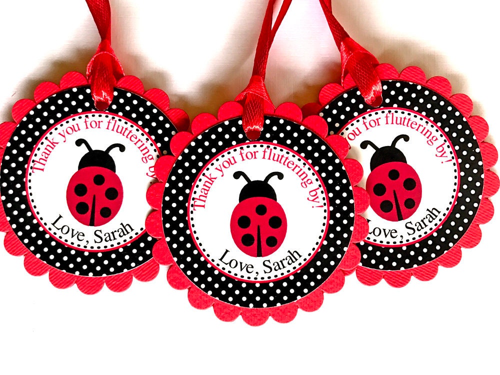 Personalized Ladybug Favor Tags, Ladybug Party, Ladybug Birthday ...