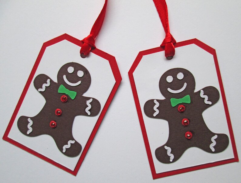 Gingerbread Christmas Gift Tags Christmas Tags Holiday - Etsy